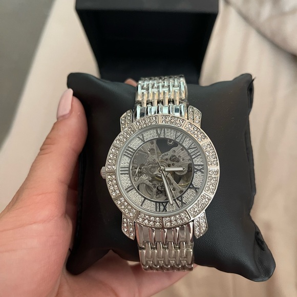 Joshua & Sons | Accessories | Joshua And Sons Skeleton Silver Dial ...